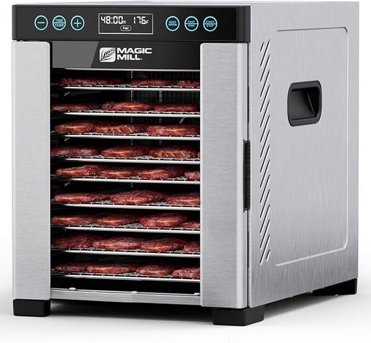 Magic Mill Pro Food Dehydrator Machine | 10 Stainless Steel Trays | Dr ...